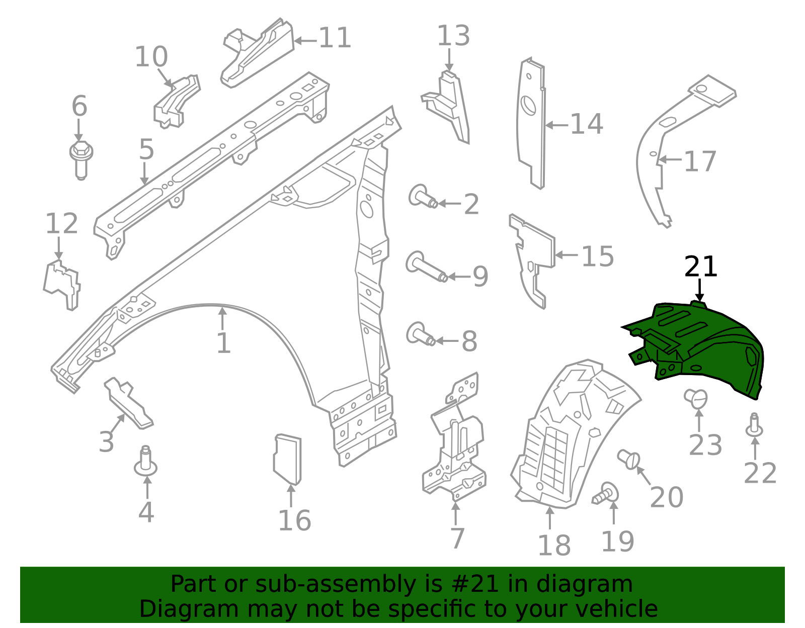 2013-2023 Land Rover Rear Fender Liner LR177927 | OEM Parts Online