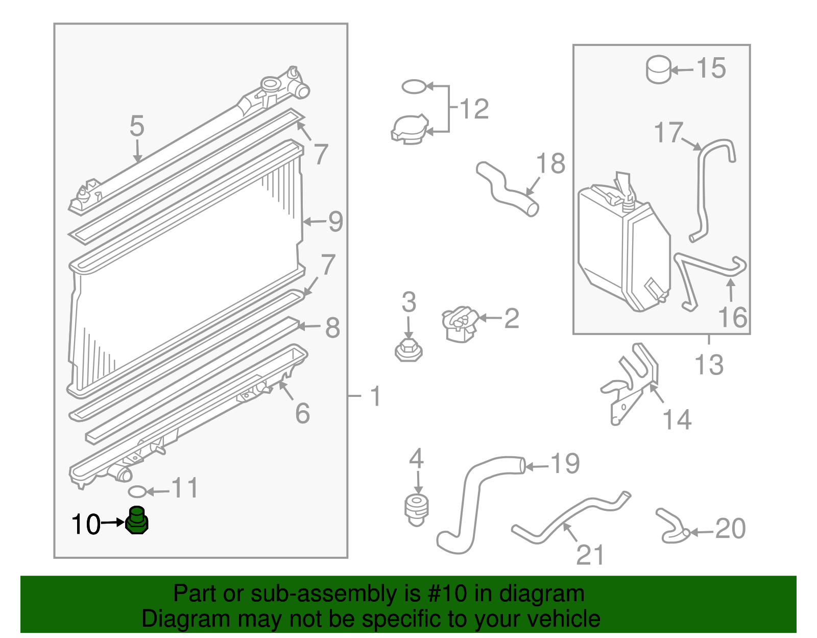 2002-2025 Nissan Radiator Assembly Drain Plug 21440-5V000 | Nissan ...
