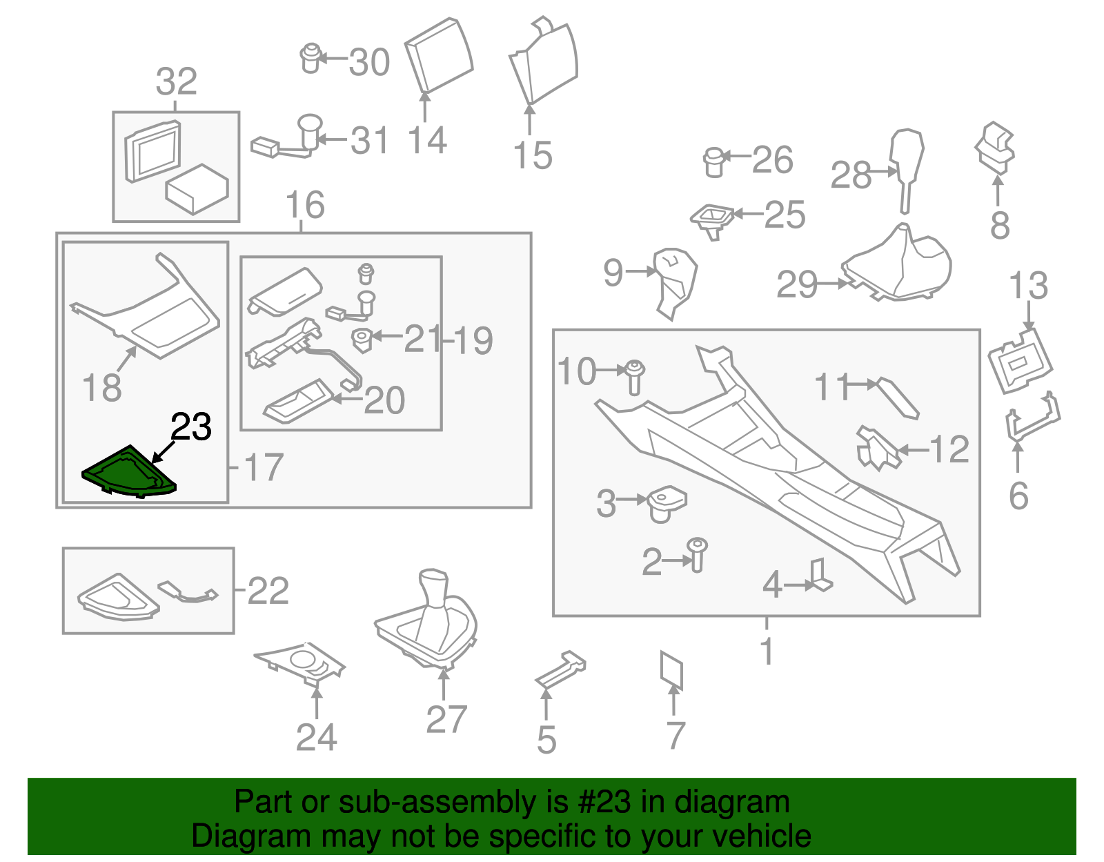 2012-2013 BMW Shift Panel 51-16-9-197-191 | BMW OEM Parts