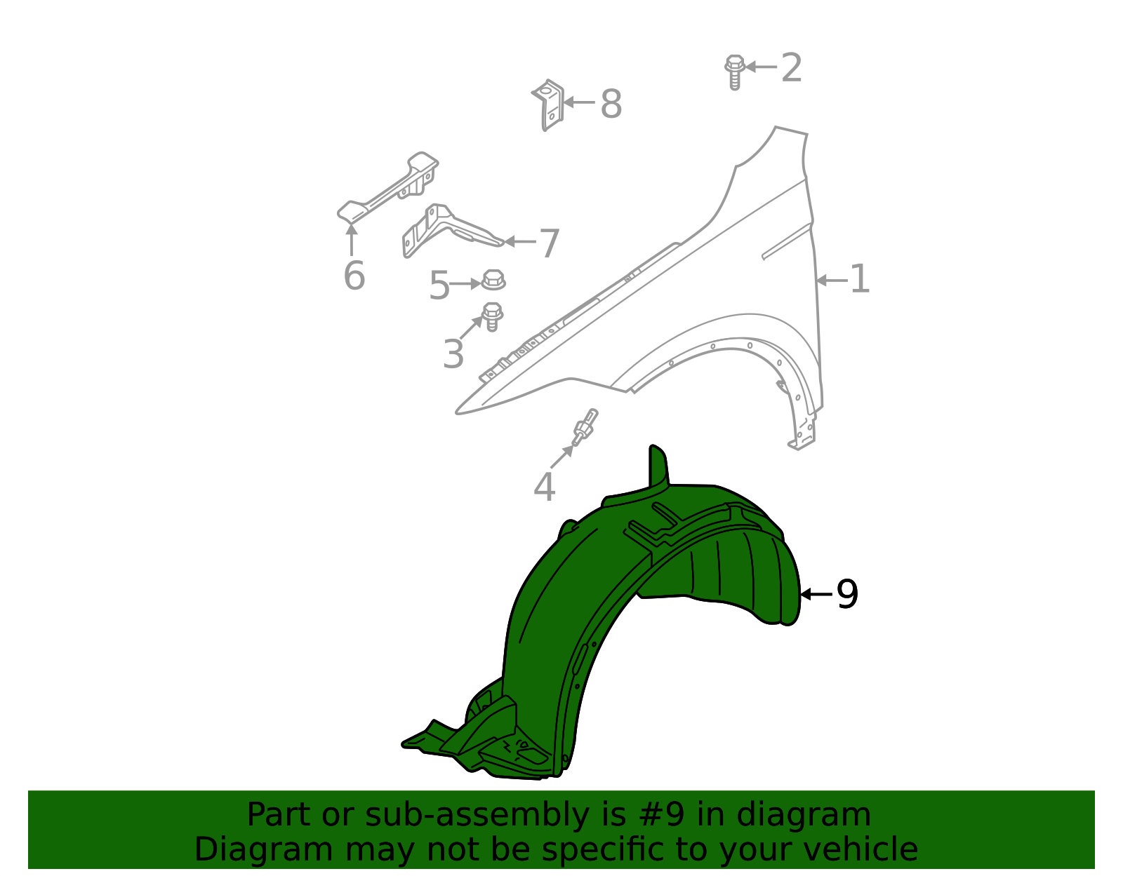 2019-2024 Volkswagen Tiguan Fender Liner 5NA-805-911-AB | VW Direct ...