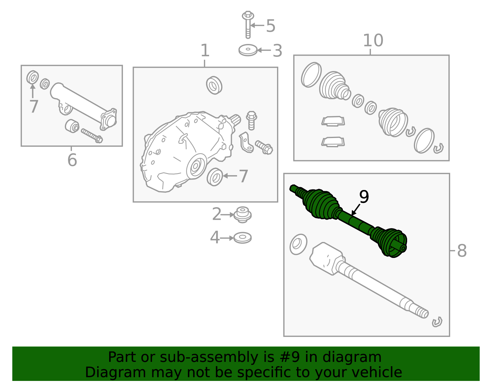 2014-2022 Land Rover Range Rover Sport Outer Joint Assembly LR048166 ...
