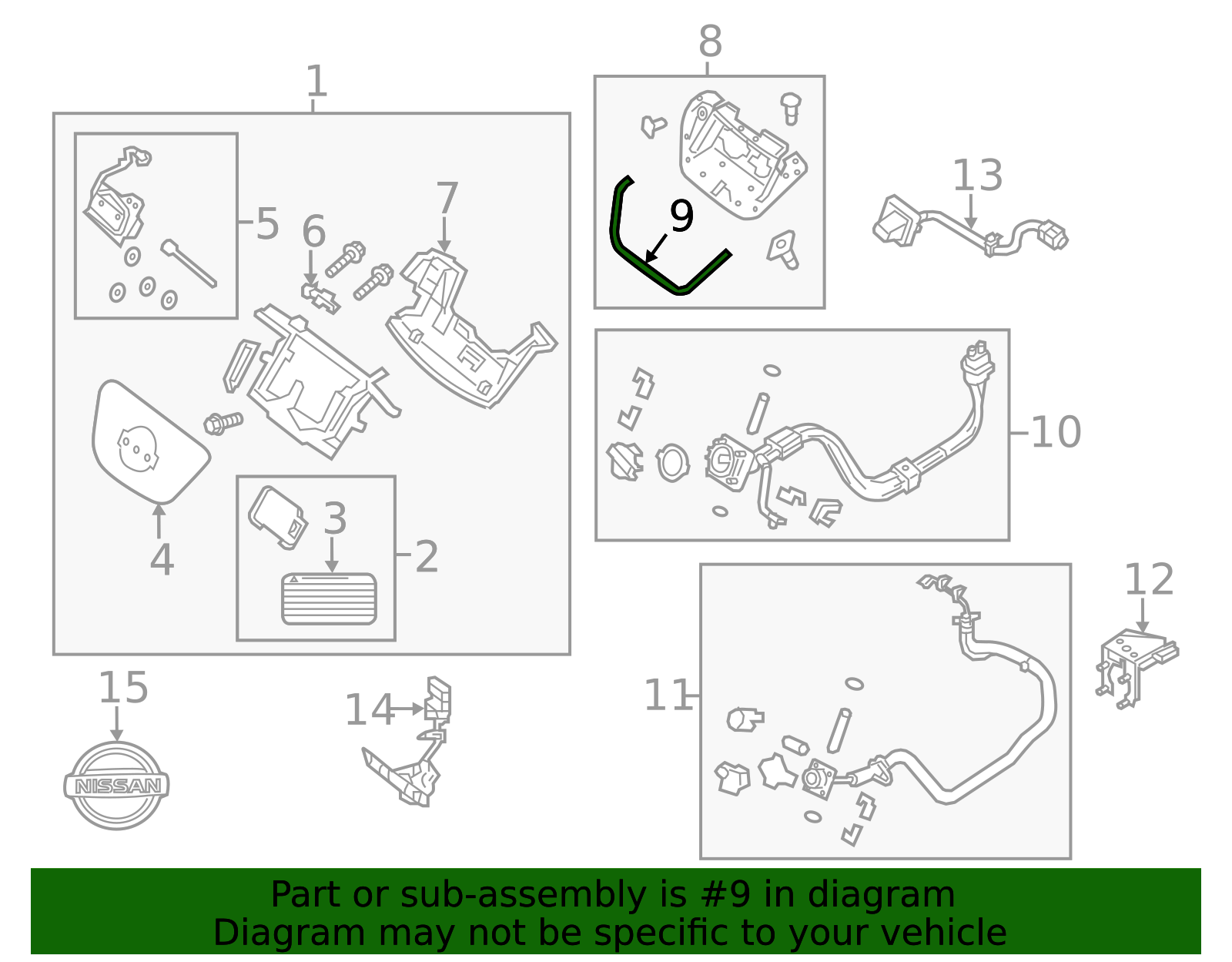 65734-3NF0A - Seal Strip 2013-2017 Nissan LEAF | Official Nissan Parts ...