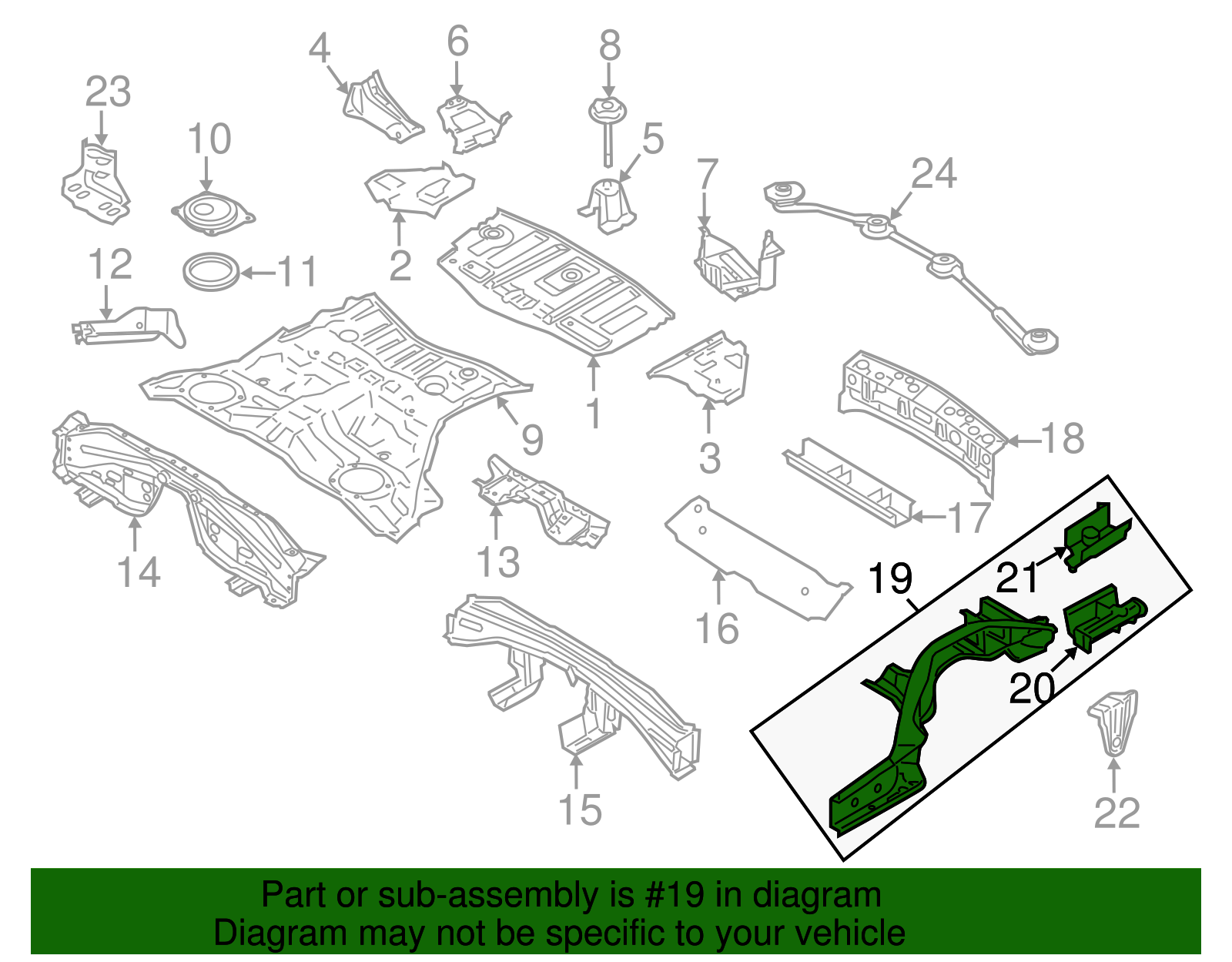 2016-2017 Infiniti QX50 Rear Rail Assembly 75509-5UB0A | Infiniti of Nashua