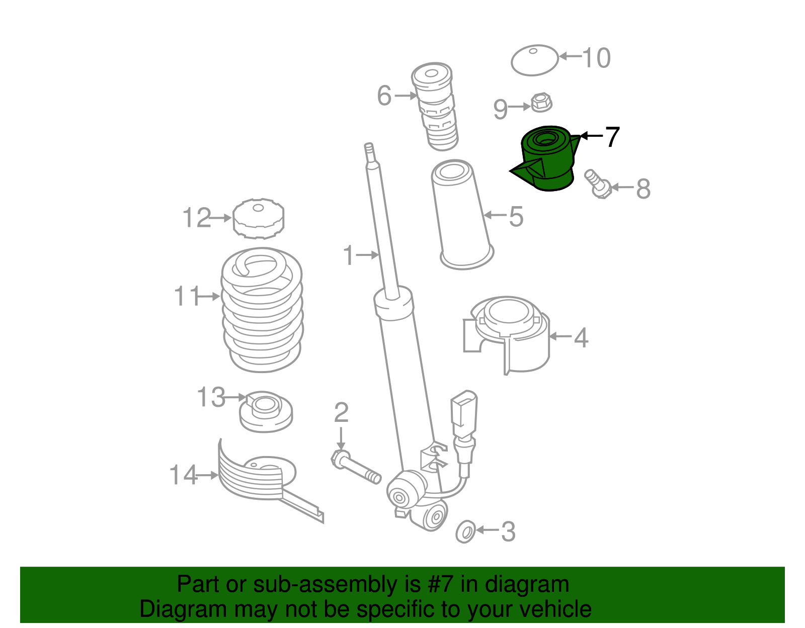 4G0-513-353-D - Shock Mount 2012-2018 Audi | Audi OEM Parts Guy