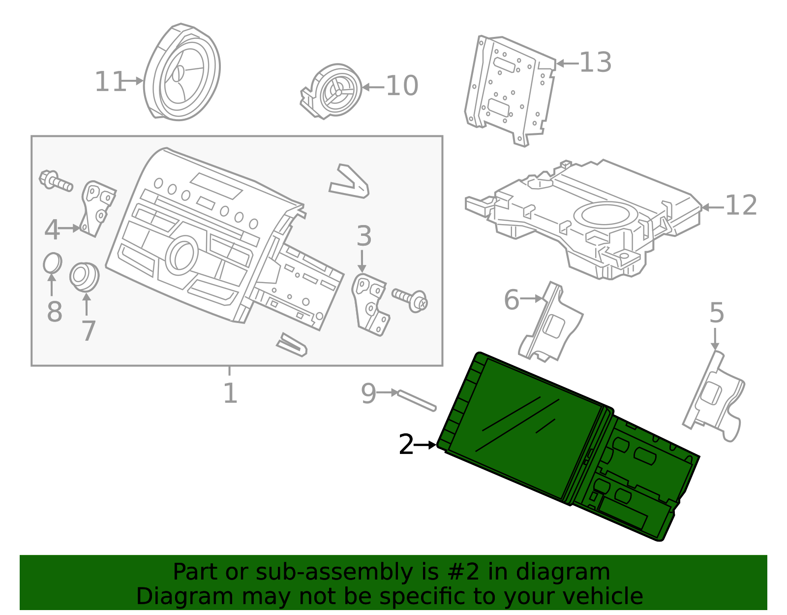 39101-T1W-A41 - 2015-2016 Honda CR-V - Audio Unit Display (Mitsubishi ...