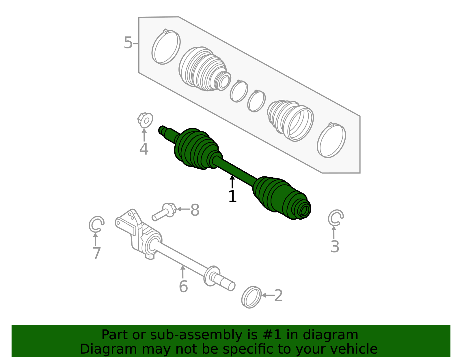CV Axle AE5Z-3A428-B - Smooth, OEM Power Transfer | AutoNation Parts
