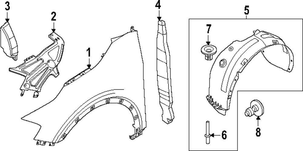 66323-DW000 - Fender Mtg Bkt 2023-2025 Kia Sportage | Kia.Parts Store