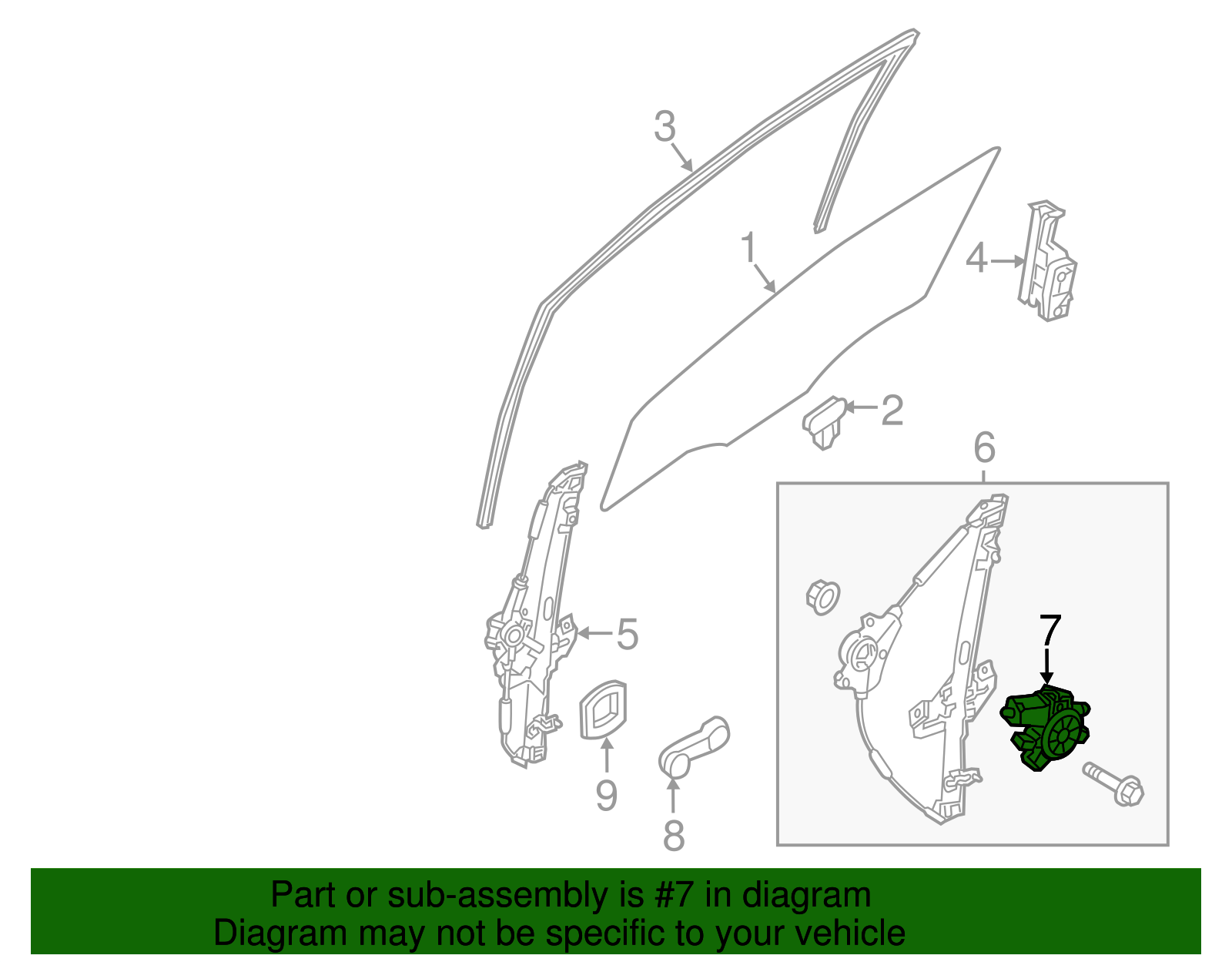 82450-1W010 - Window Motor 2011-2017 Kia | Kia.Parts Store