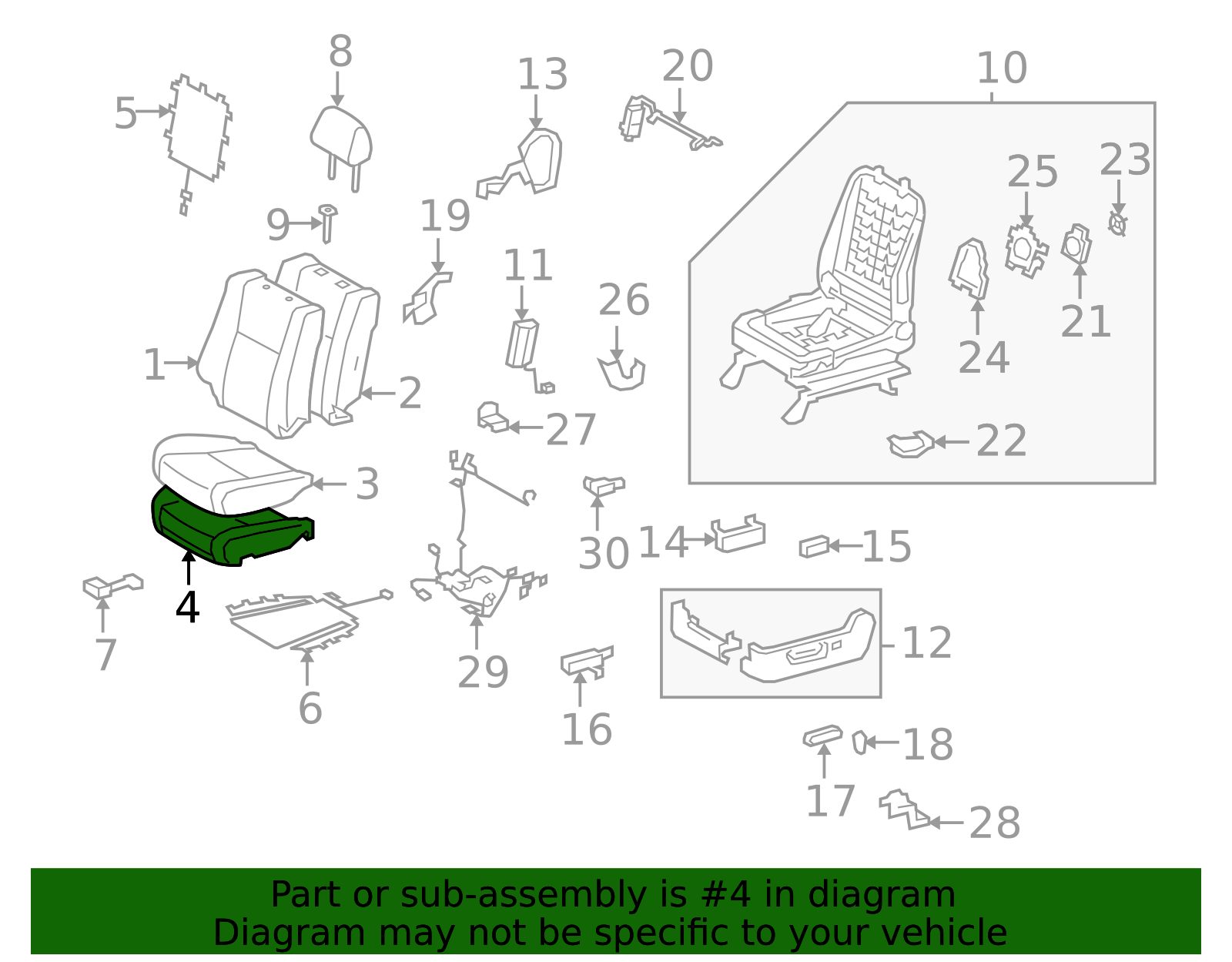 Toyota Seat Cushion Pad - OEM Comfort Foam - Part #71512-0C130 ...