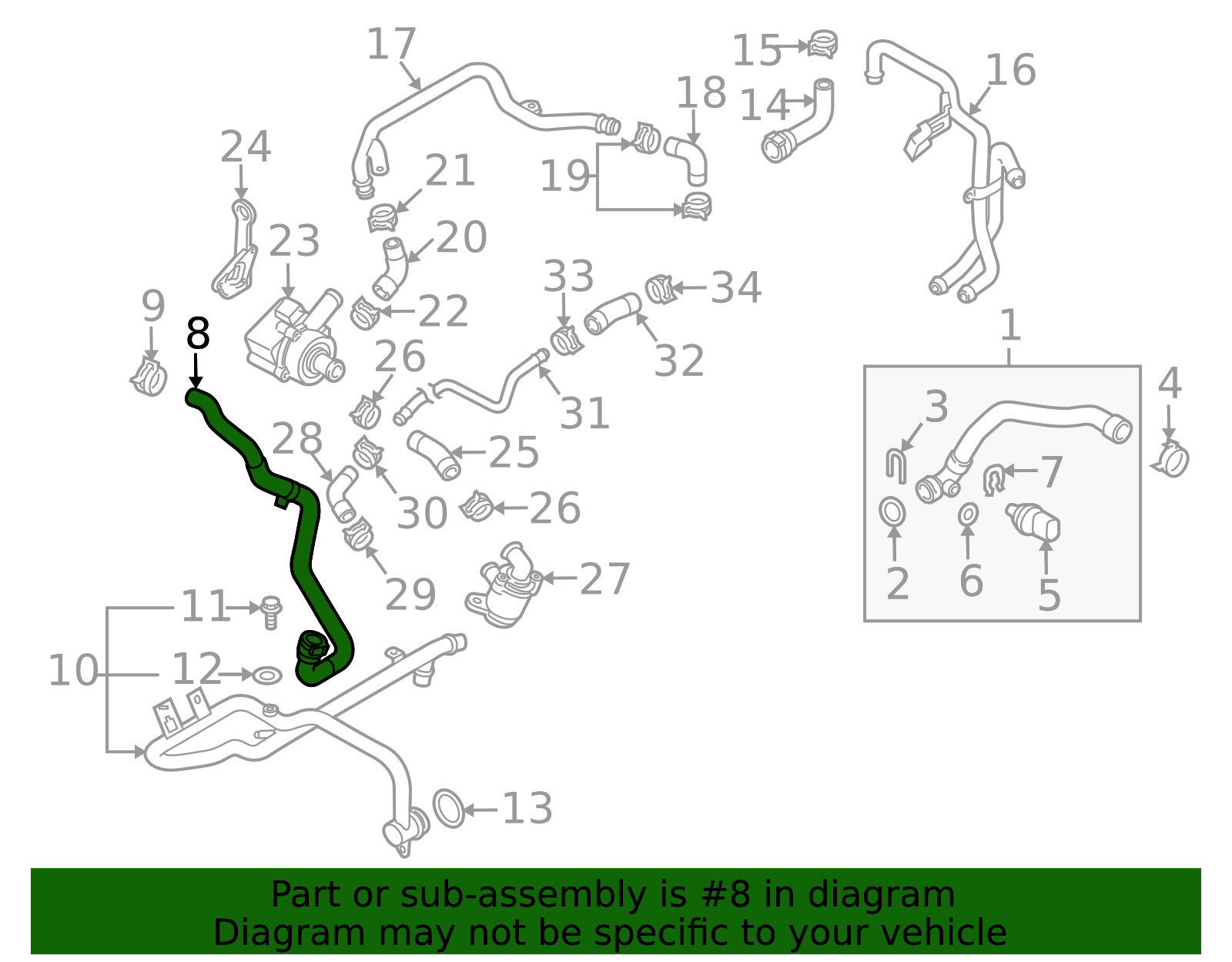 7L6-122-109-E - Reservoir Hose 2009-2010 Volkswagen Touareg ...