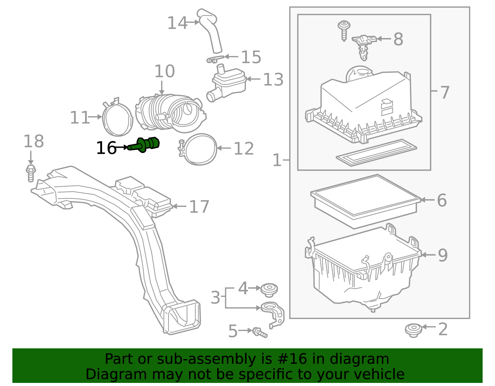 2019-2025 Toyota Engine Air Intake Hose Adapter 17875-F0020 | Toyota ...