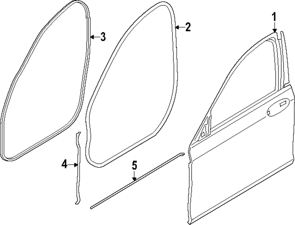 Genuine BMW 51-76-9-447-436 | Front Weather-Strip | FREE Shipping on ...