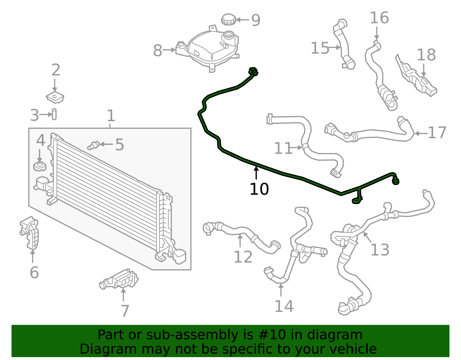 32224972 - High-Quality Engine Coolant Reservoir Hose for AutoNation Parts