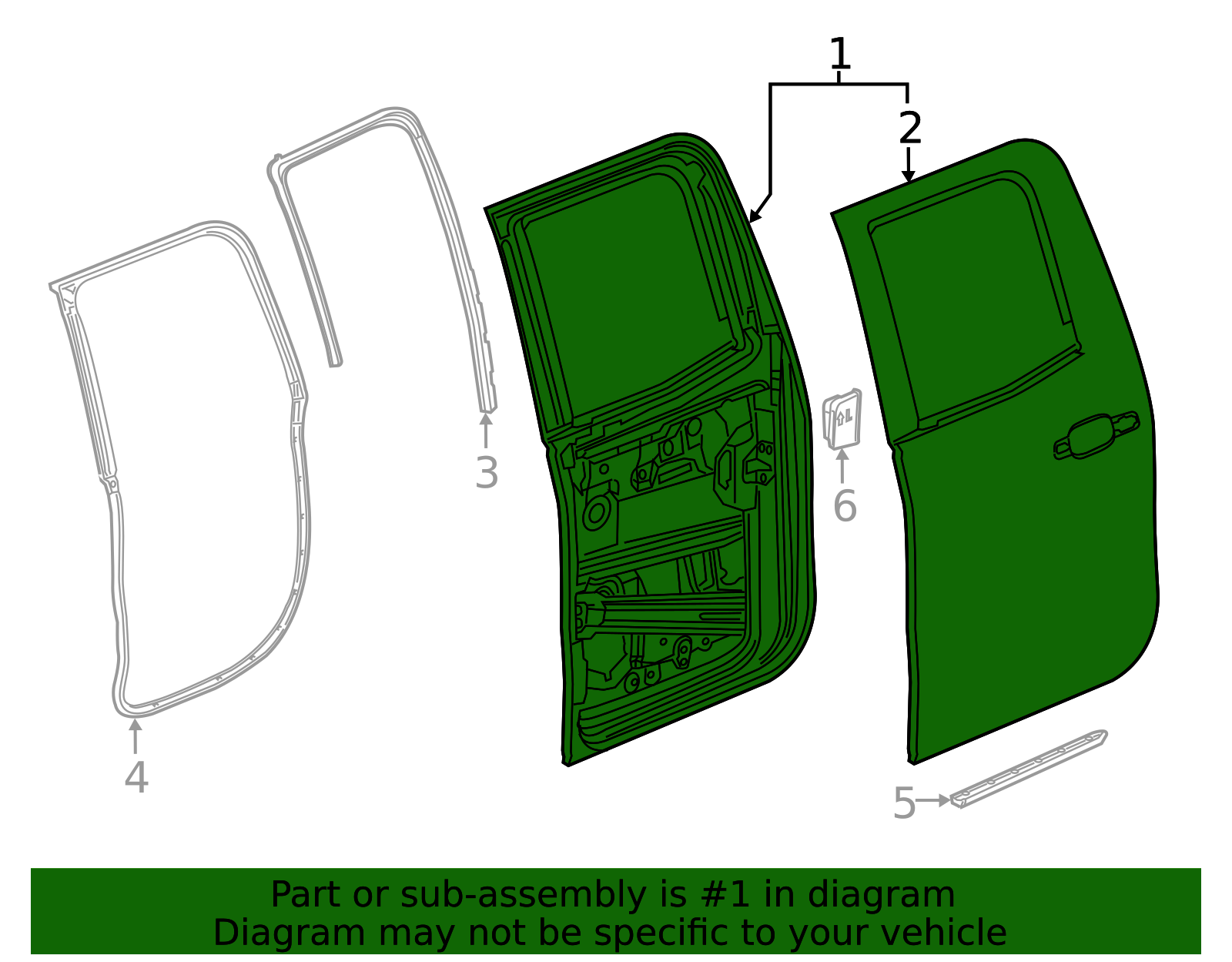 GM Parts | (86532554) - Rear Passenger Side Door | GM Parts Store