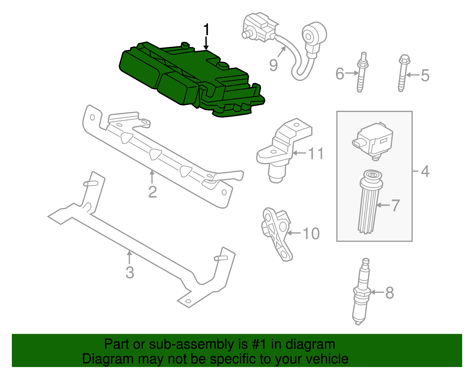 Genuine OEM Ford Part - Engine Control Module (ECM) BB5Z-12A650-AANP ...
