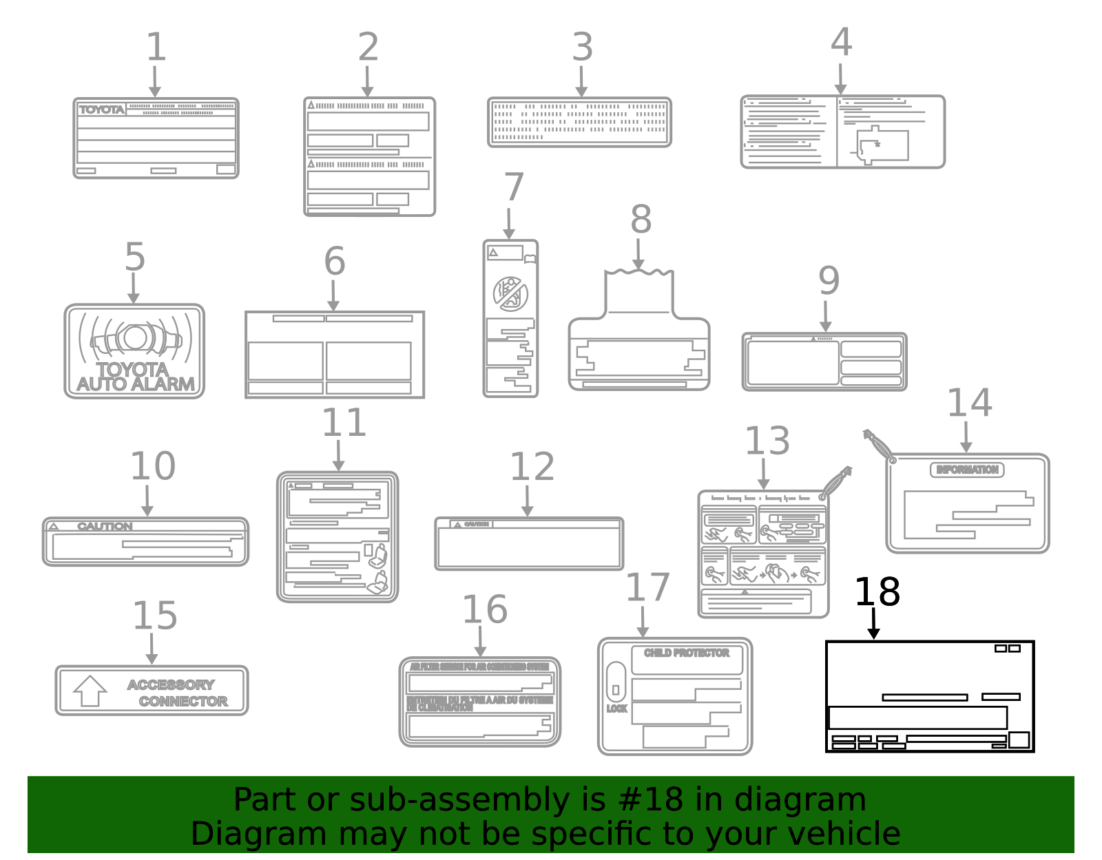 Genuine Official Toyota Certif Label part# 74514-48020 for 2006-2025 ...