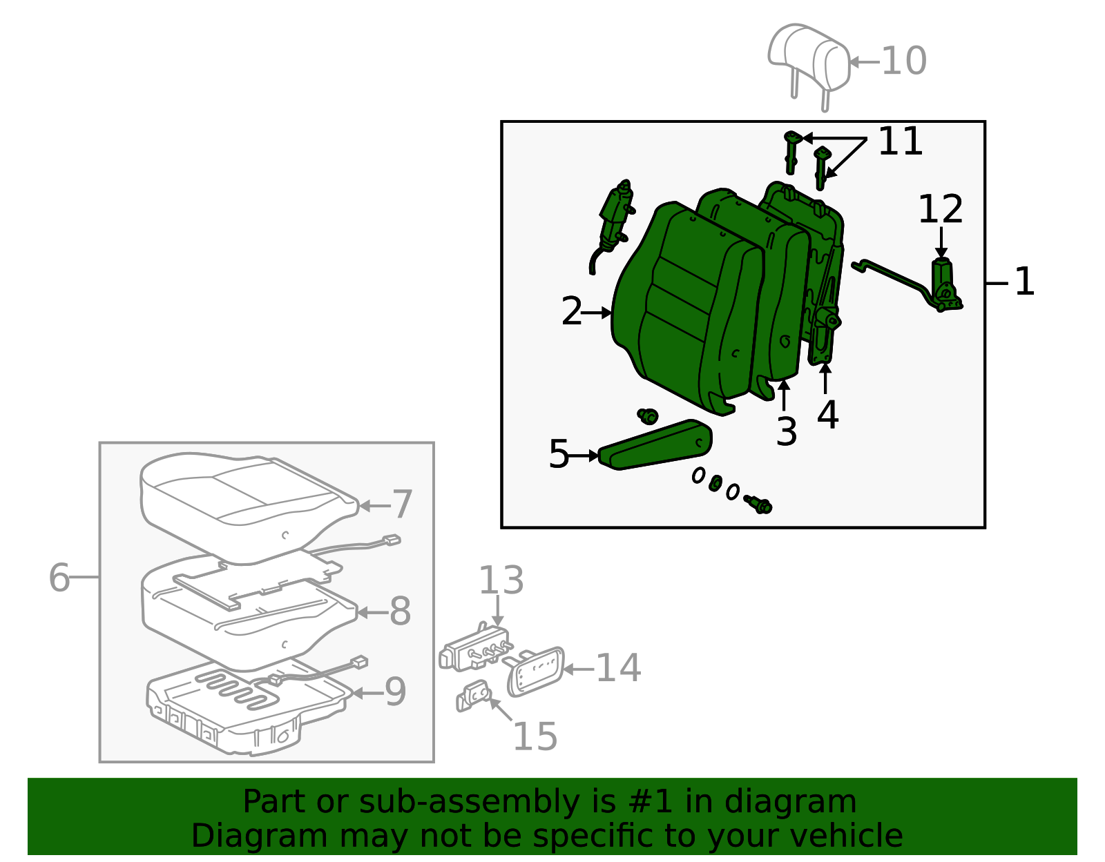 71440-0C080-B0 - Seat Back Assembly 2001-2004 Toyota Sequoia | Toyota ...