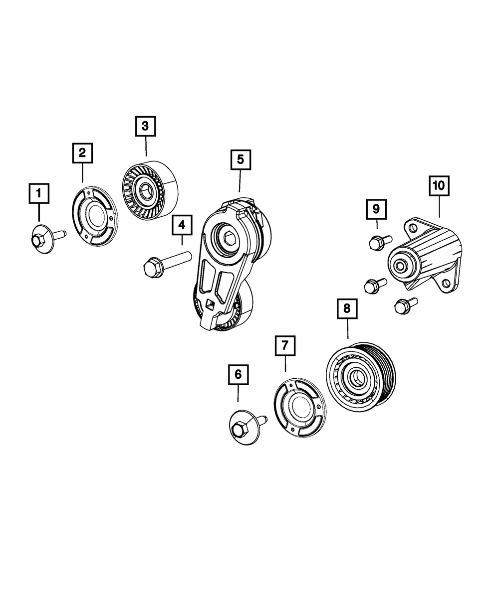 4593918AA - Idler Pulley Bracket The Official Mopar eStore