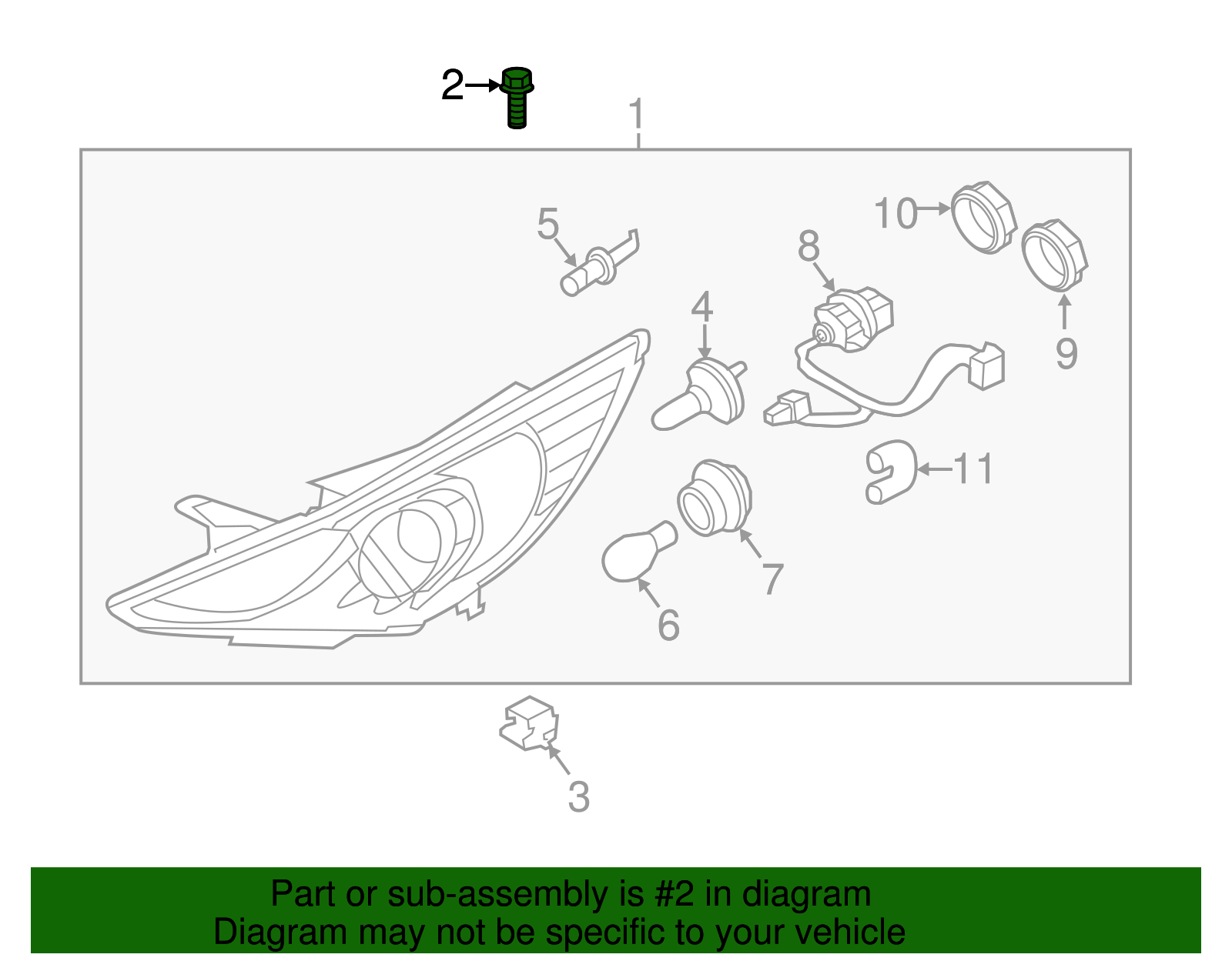 2003-2024 Hyundai Headlamp Assembly Bolt 92162-1C000 | Hamilton Hyundai ...