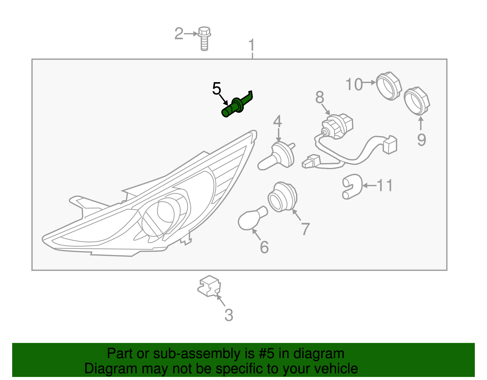 2007-2017 Hyundai Low Beam Bulb 18649-55009-S | OEM Parts Online