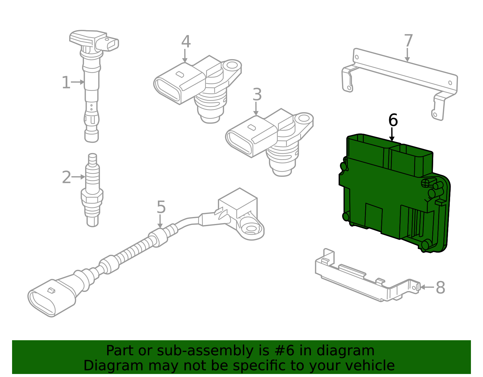 07K-906-055-DE - Engine Control Module (ECM) 2012-2014 Volkswagen ...