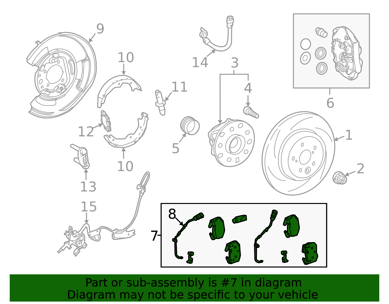 2015-2021 Lexus Brake Pads Rear 04466-0W070 | OEM Parts Online