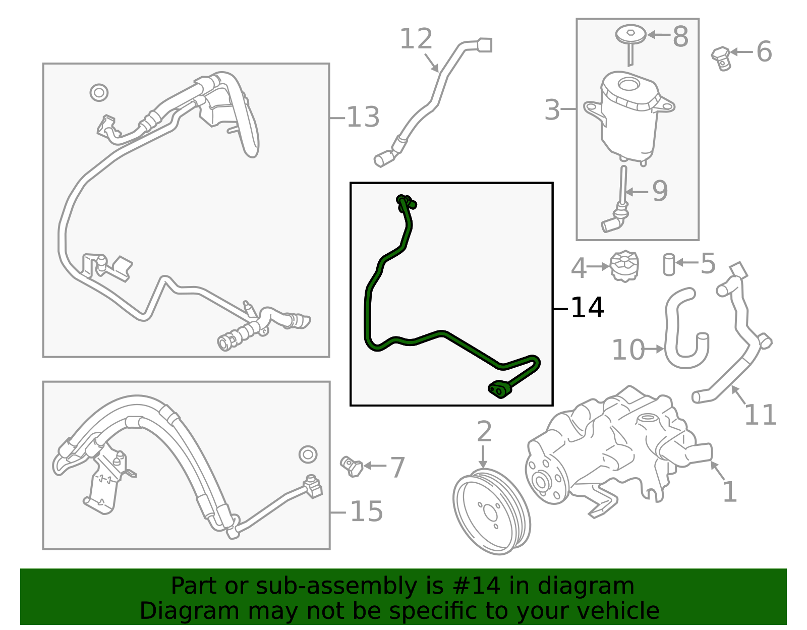 2010-2019 BMW Power Steering Pressure Hose 32-41-6-797-192 | BMW OEM Parts