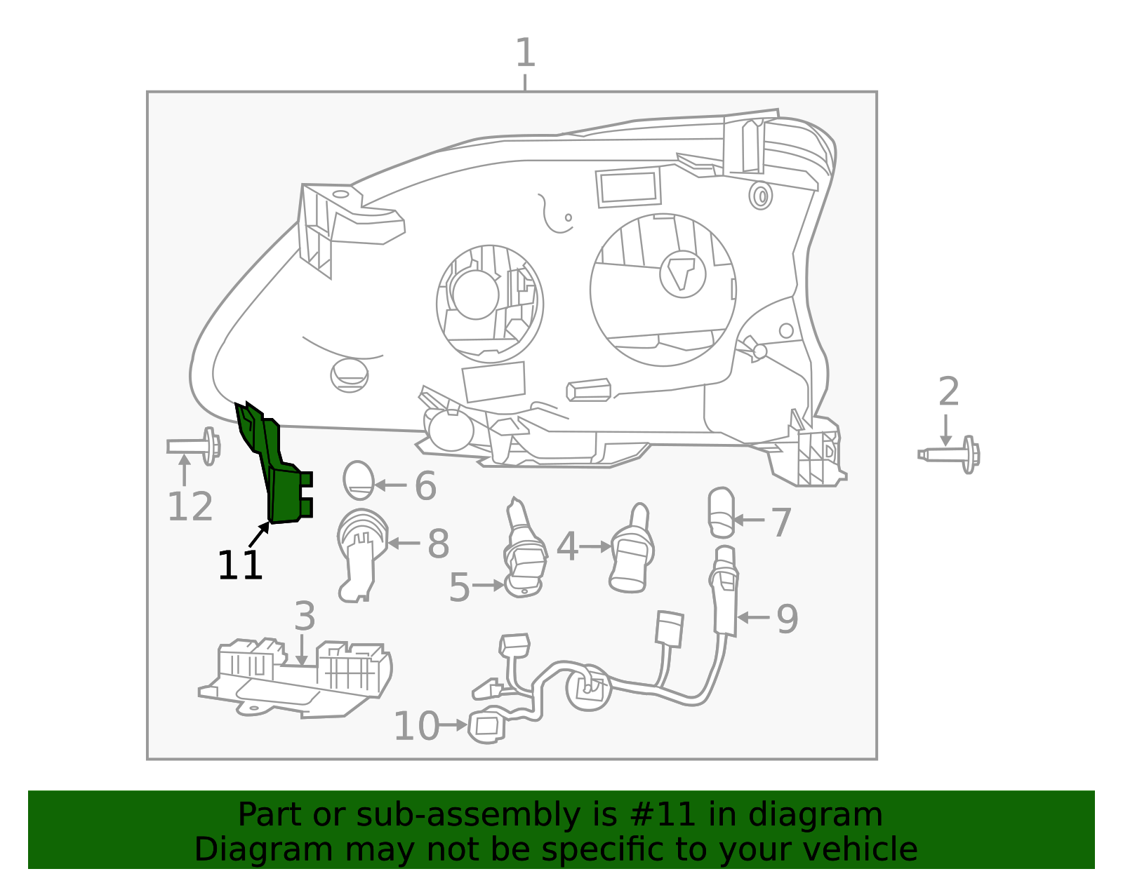 26092-3SG2A | Nissan Bracket Assy-Head Lamp Lh - Genuine OEM ...