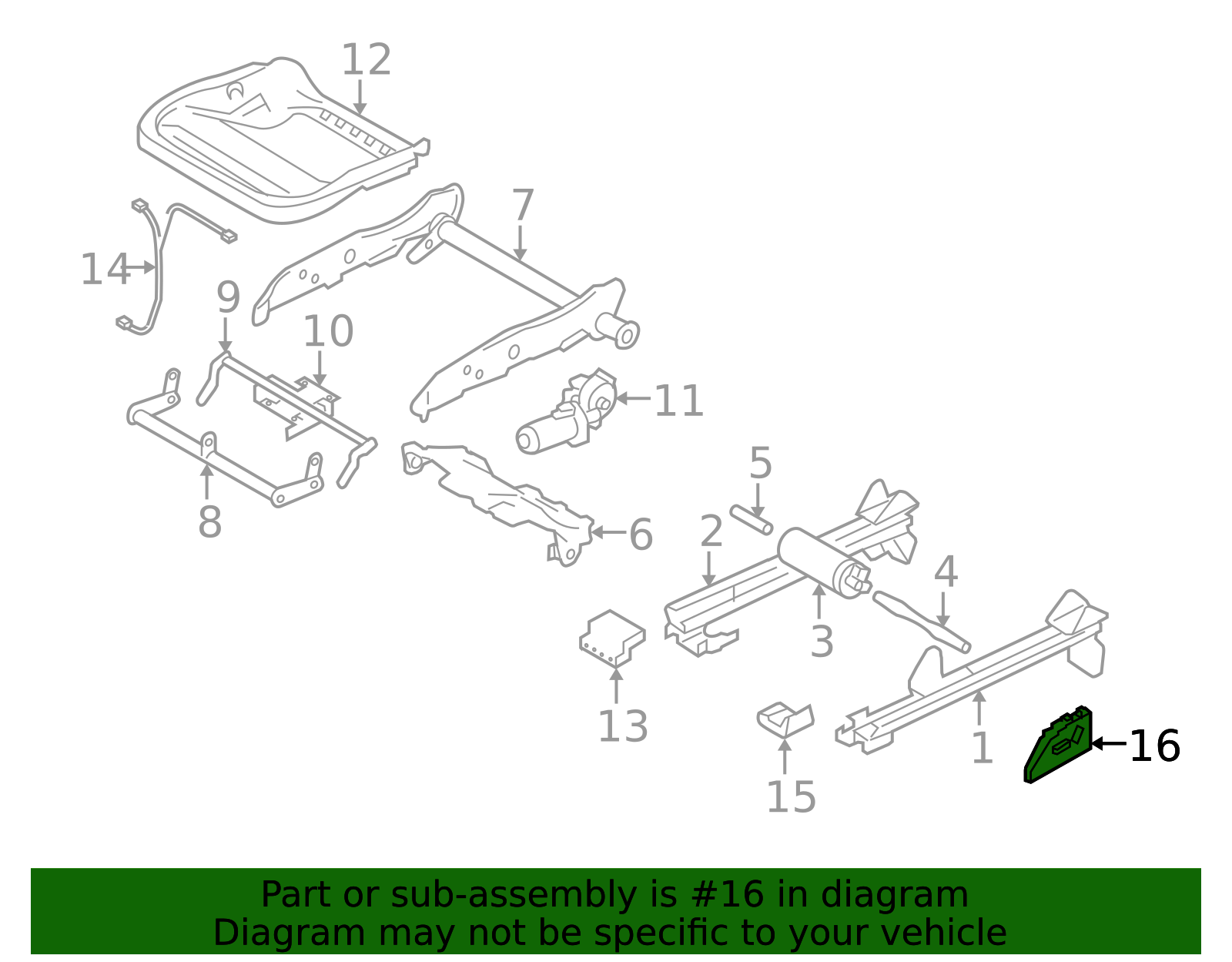 2004-2011 Volvo Seat Switch Panel - Driver's Side (LH) 30764951 ...