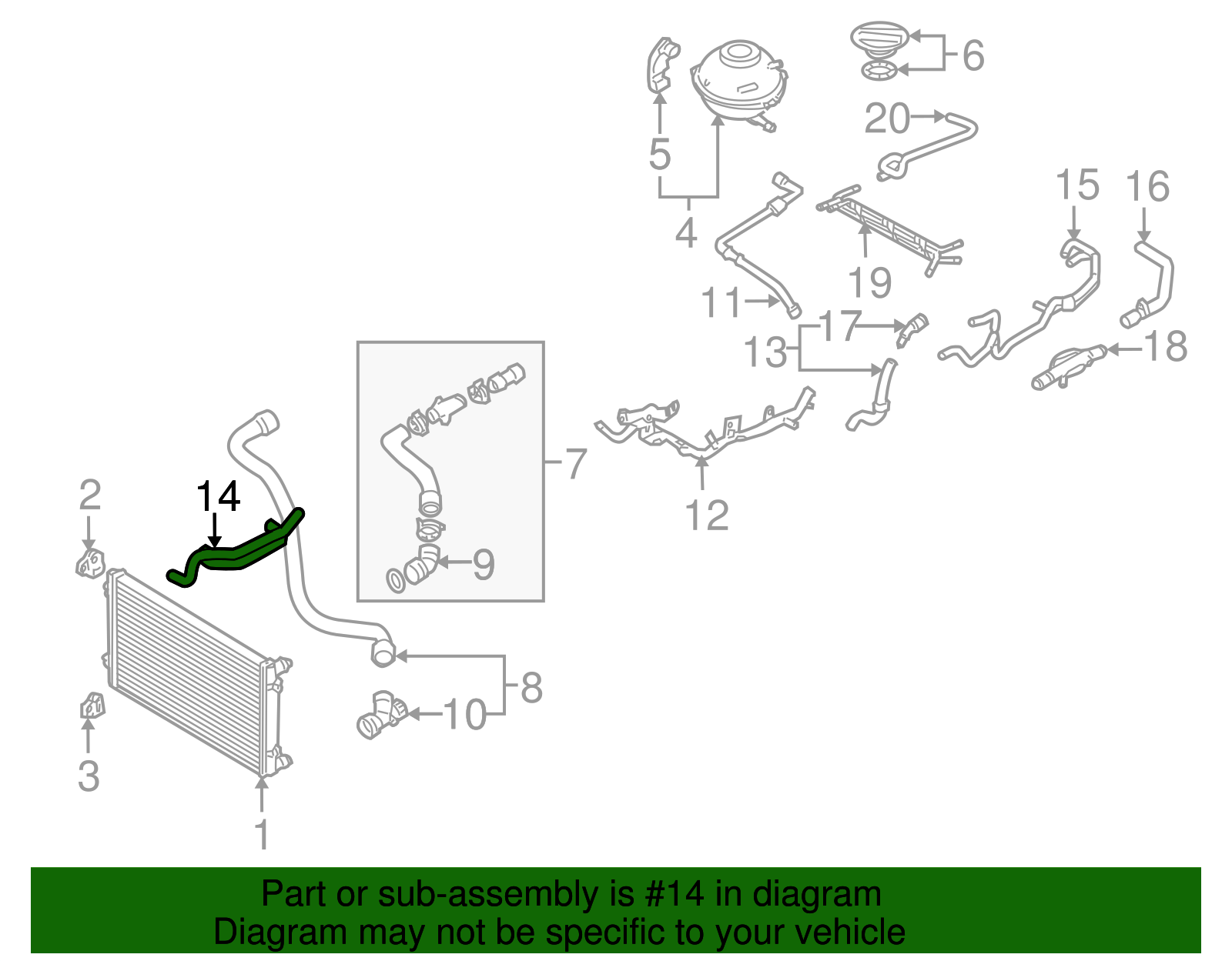 1J0-121-086-AQ - Hose 2004-2006 Volkswagen | Wolfsburg Parts Direct