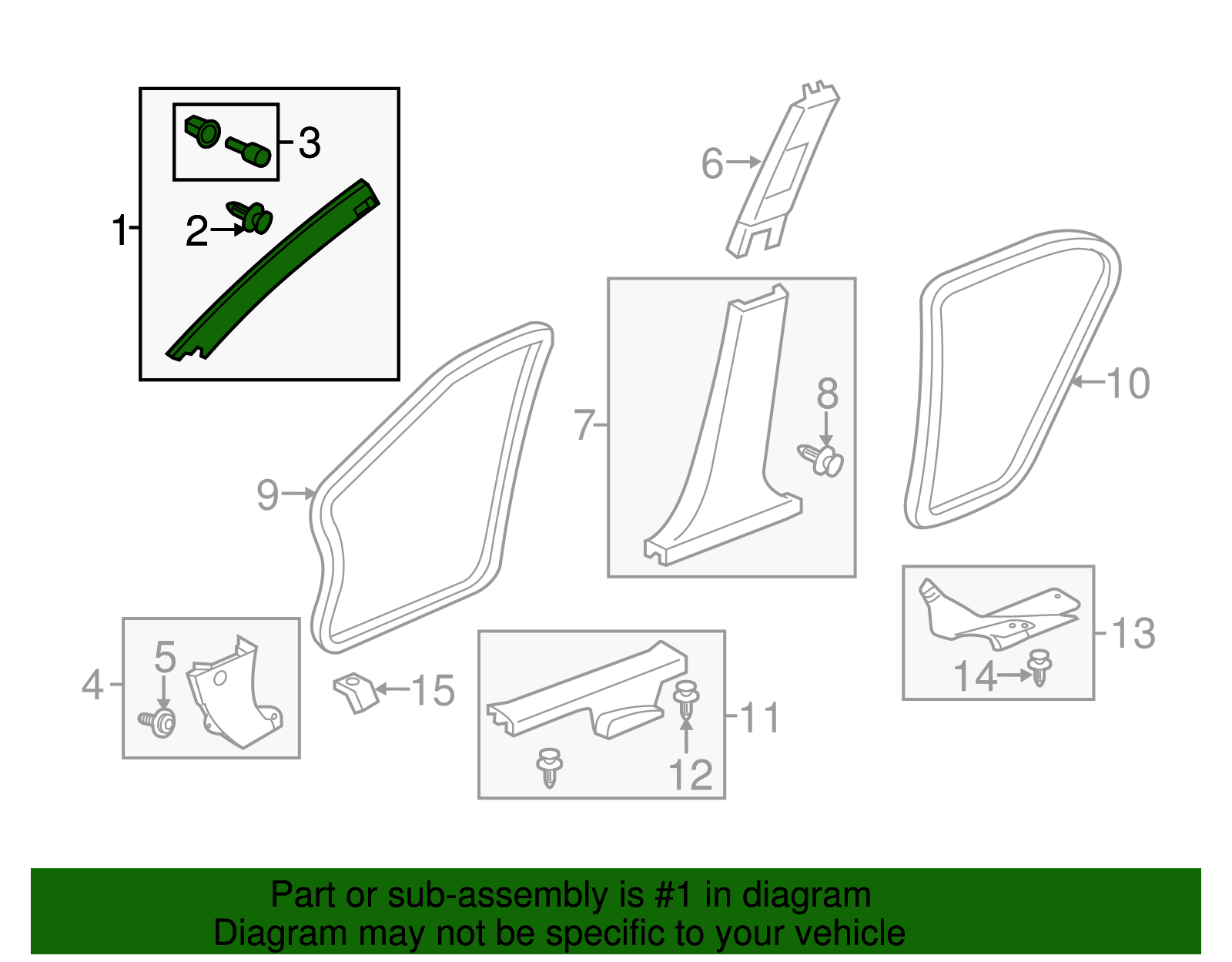 84151-T2A-A01ZA - 2013-2017 Honda Accord - Garnish Assembly L Front ...