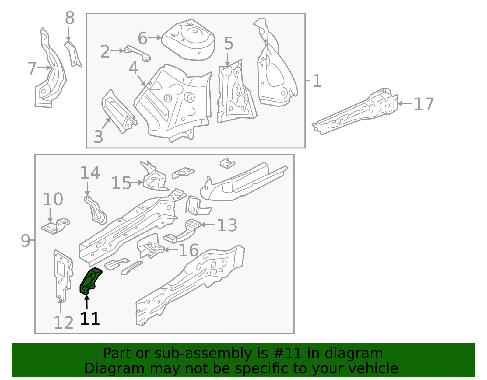 3QF-803-694 - Inner Reinforced 2018-2025 Volkswagen | Wolfsburg Parts ...