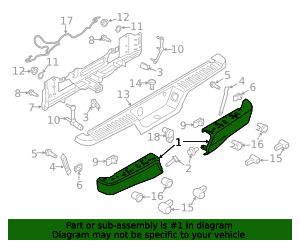 FL3Z-17906-DPTM - Bumper Face Bar 2015-2020 Ford F-150 | Ford Parts Direct