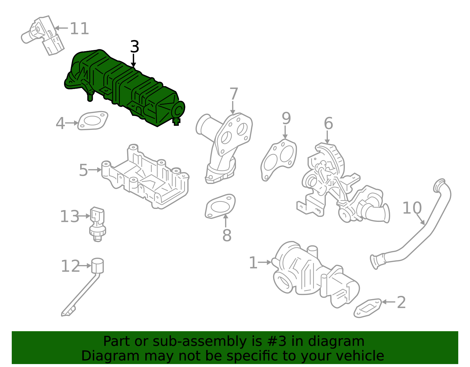 2009-2018 Mopar Egr Cooler 68048988AA | Mopar Parts Canada