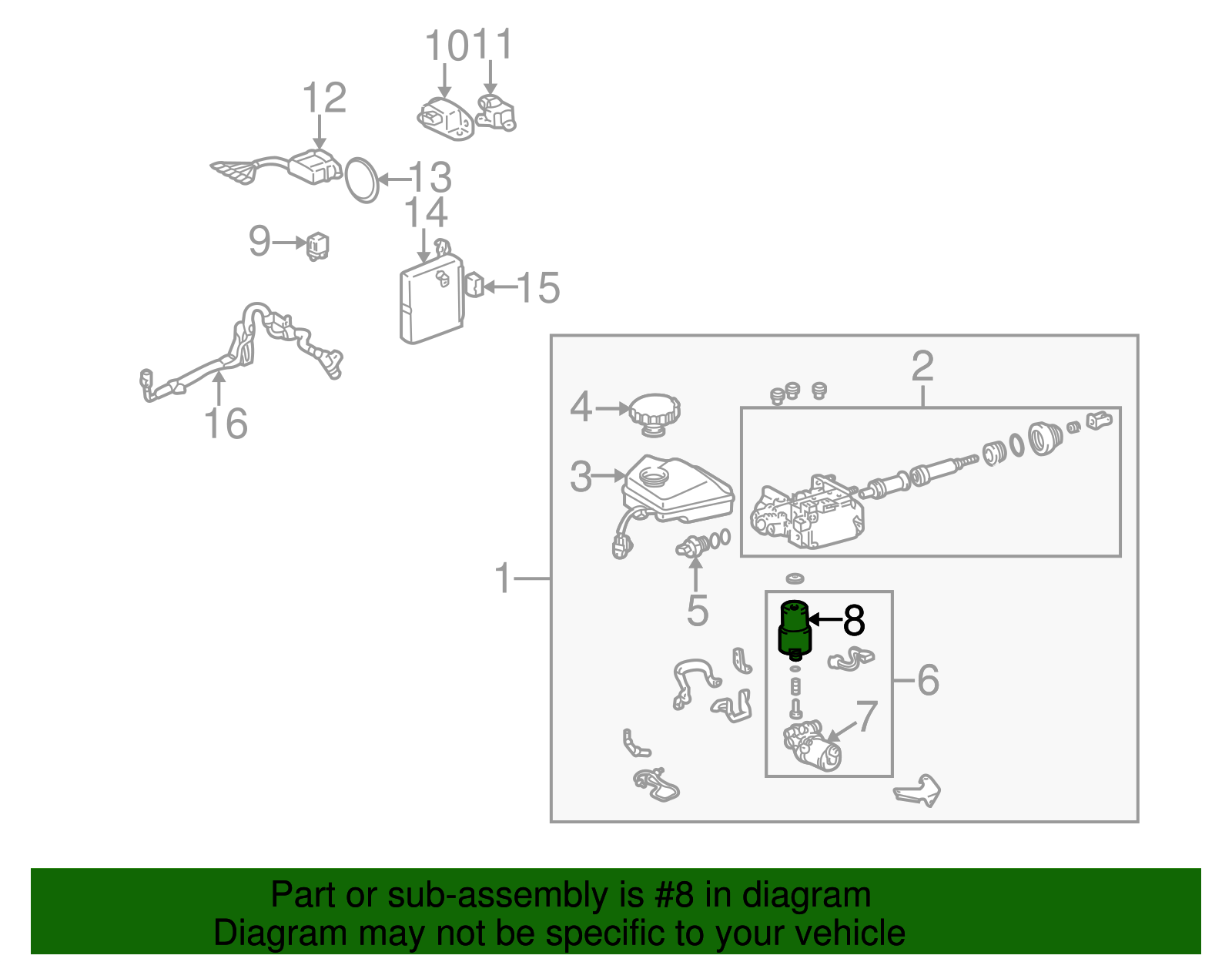 1998-2010 Lexus Brake Booster Master Cylinder ABS Pump Assembly w ...