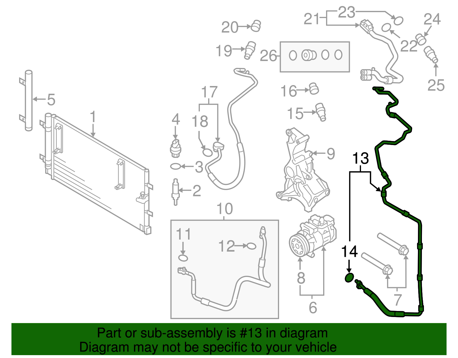 8K0-260-710-N - Liquid Line 2008-2011 Audi | Audi OEM Parts Guy