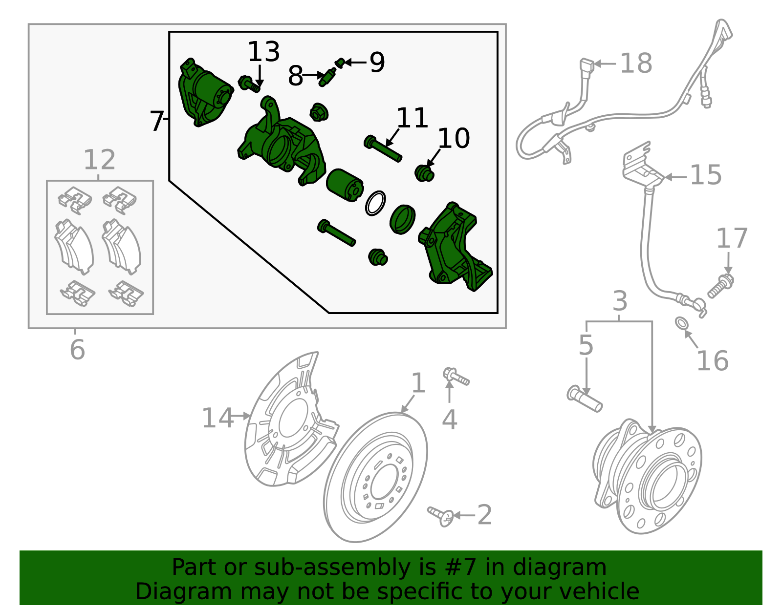 58311-K5A00 - Disc Brake Caliper 2024-2025 Kia Sorento | Kia.Parts Store