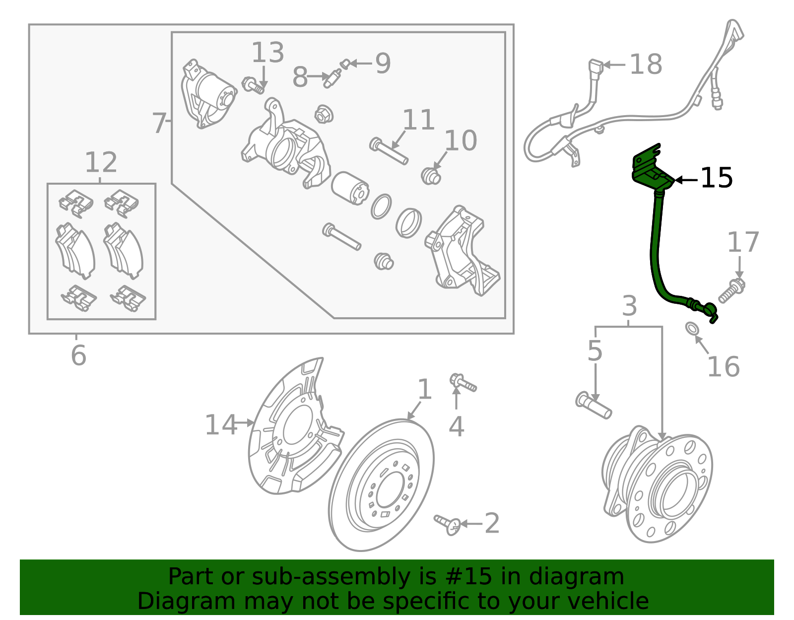 2021-2025 Kia Sorento Brake Hydraulic Hose 58737-P2000 | TascaParts.com