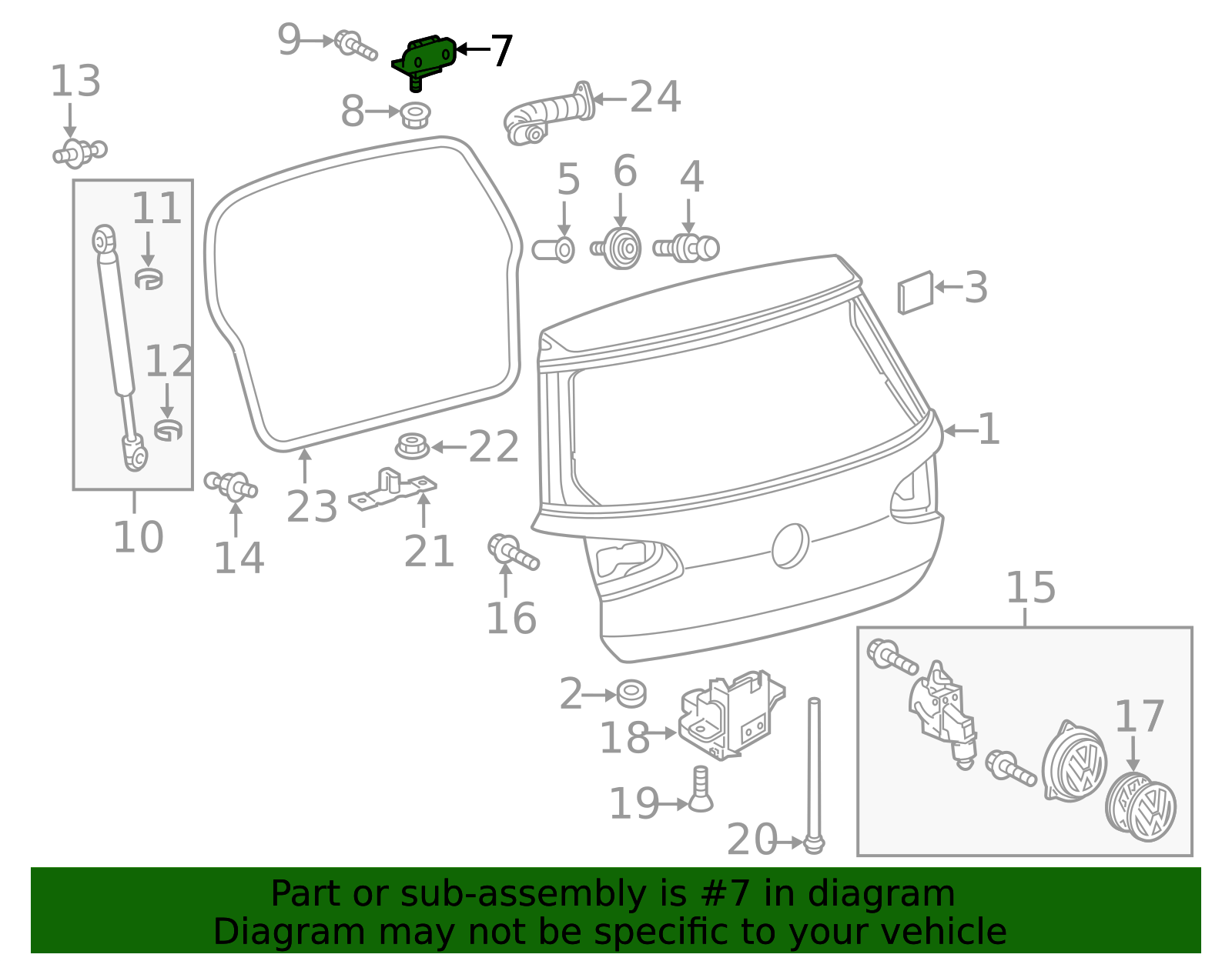 5G6-827-301-C - Hinge 2015-2025 Volkswagen | Bam Wholesale Parts
