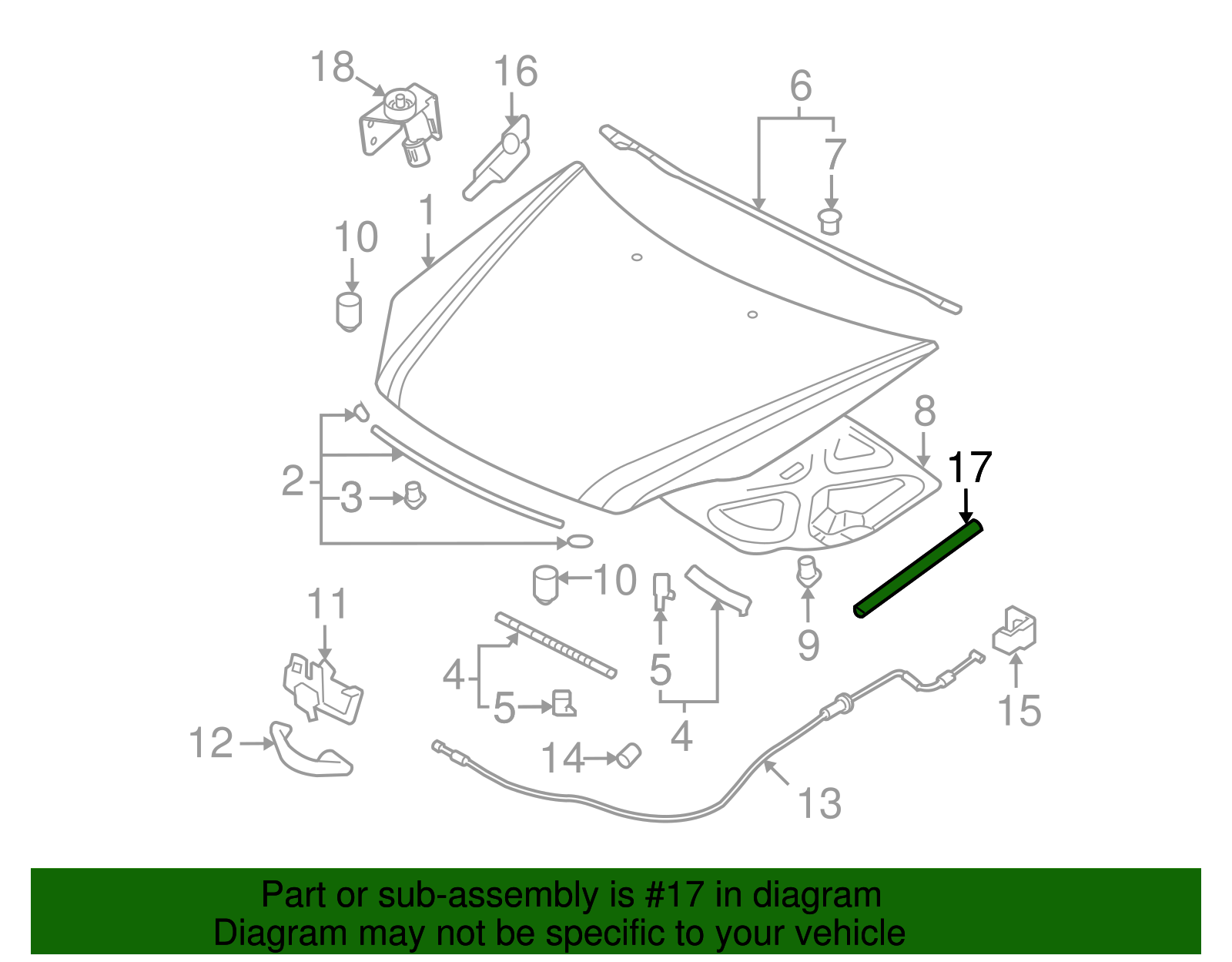 2006-2008 Kia Optima Strut Cylinder 81161-2G000 | TascaParts.com