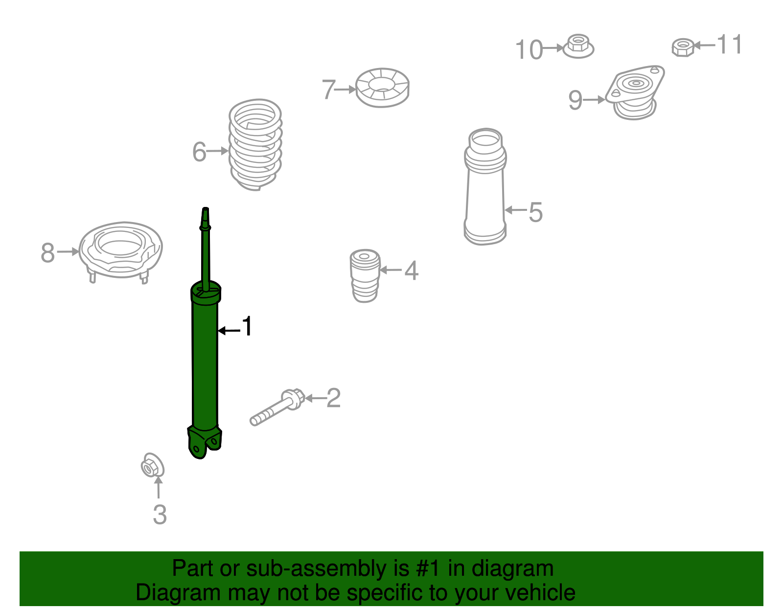 2010-2015 Hyundai Tucson Shock Absorber 55311-2S850 | OEM Parts Online
