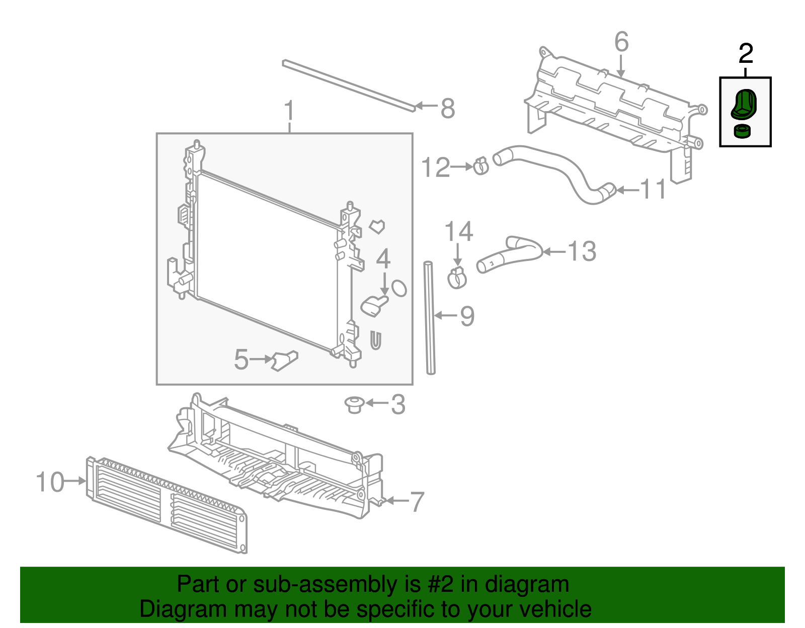 2017-2023 Chevrolet Radiator Bracket 42733362 | Capital Chevy Parts