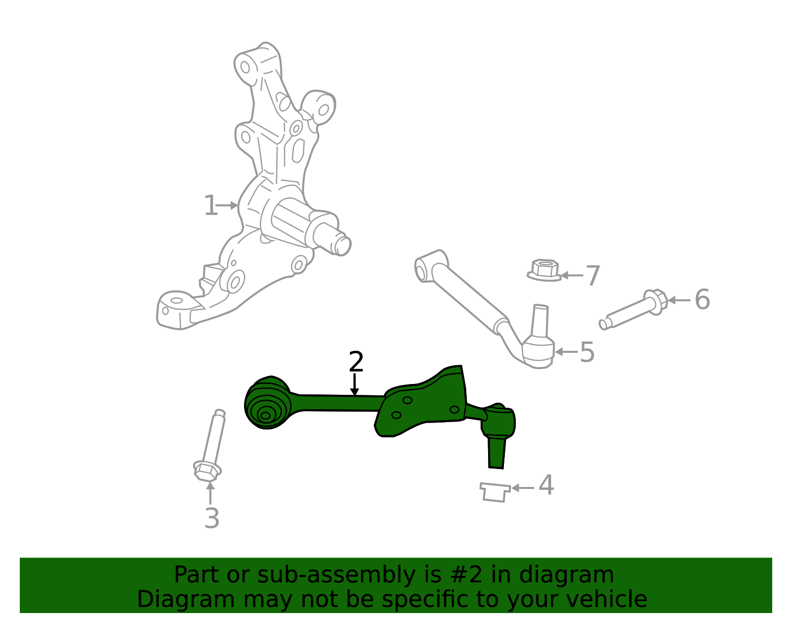 2015-2023 Ford Mustang Motorcraft Ft Lower Control Arm MCS-190147 ...