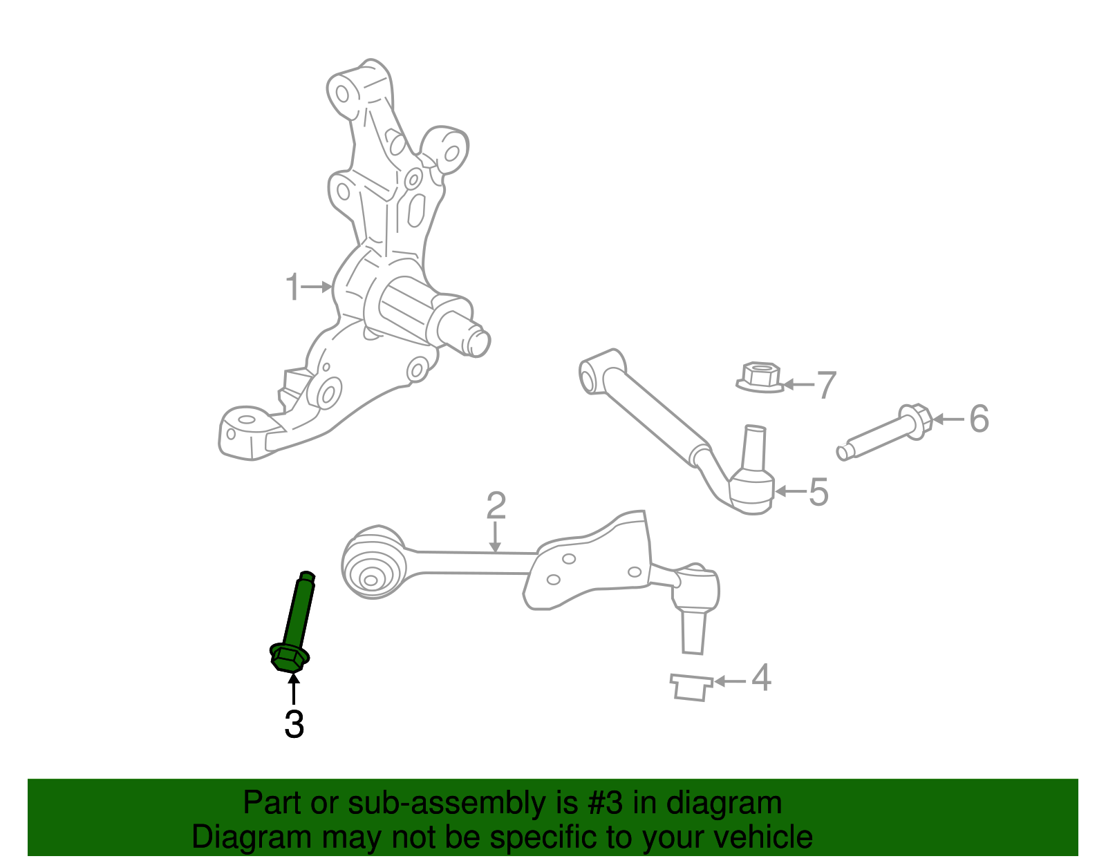 2015-2025 Ford Mustang Ft Lower Control Arm Bolt -W710755-S439 ...