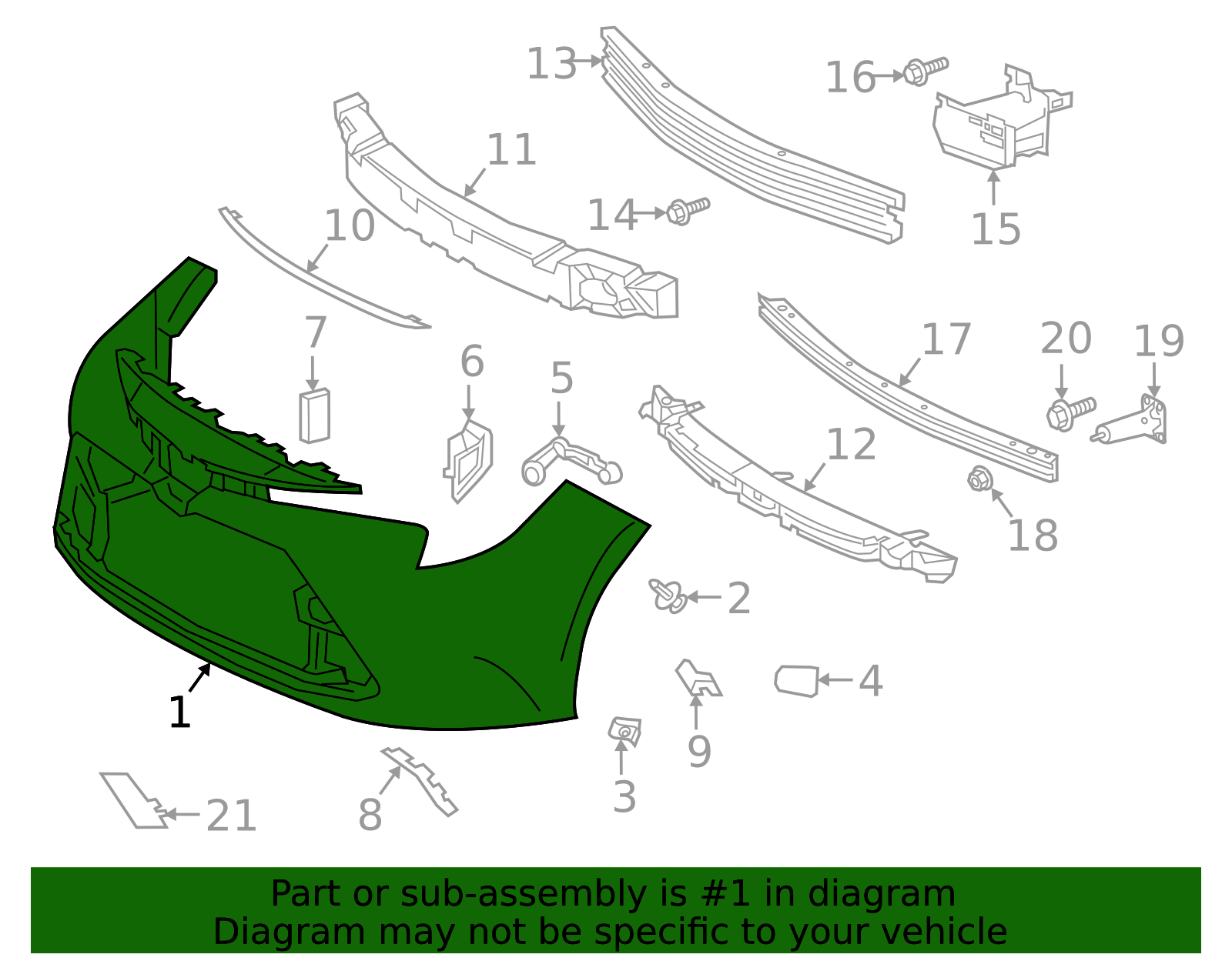 52119-F2941 - Bumper Cover 2020-2025 Toyota Corolla | Longo Toyota Parts