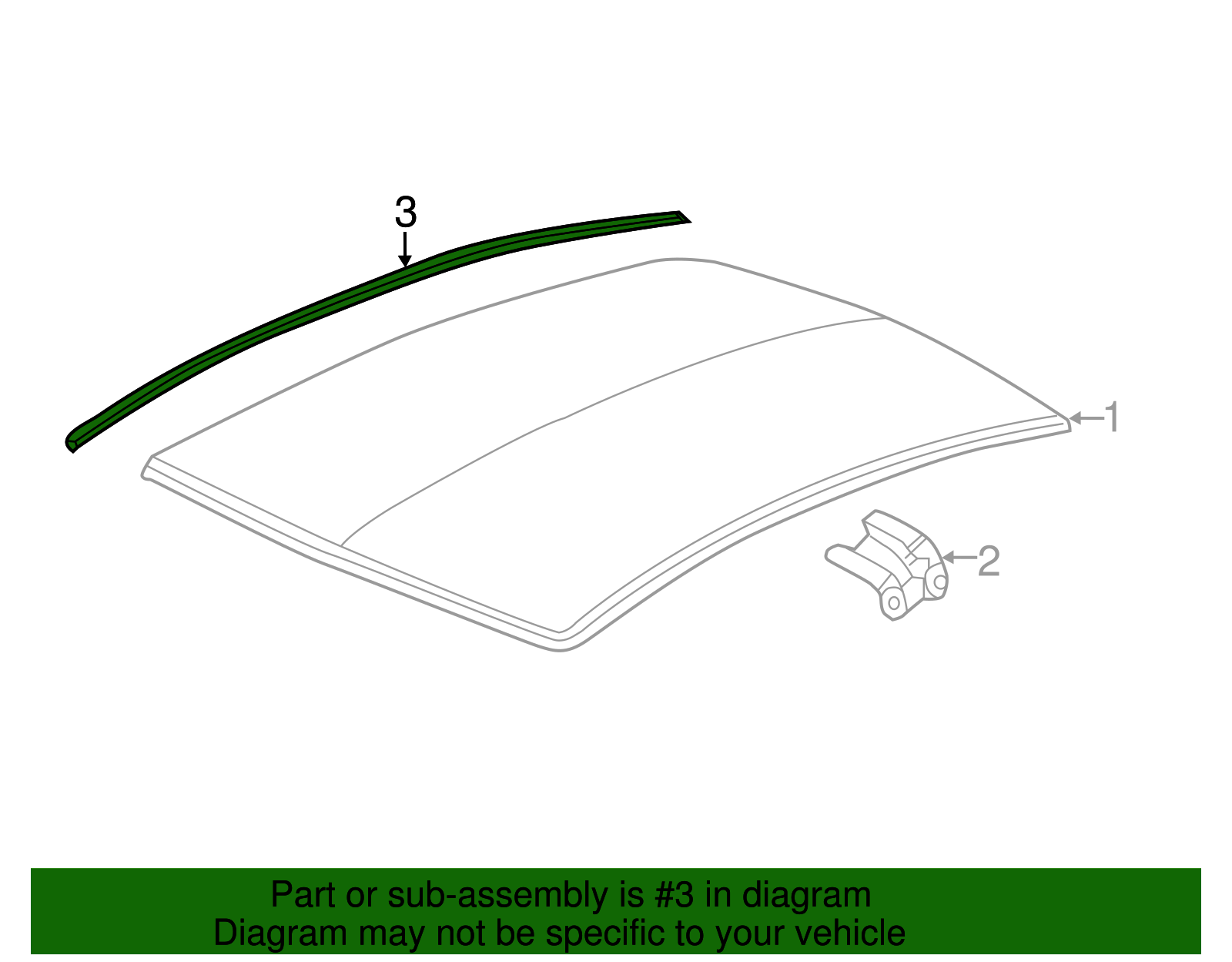 74316-TR0-A12 - 2012-2015 Honda Civic - Molding Assembly L Roof | Honda ...