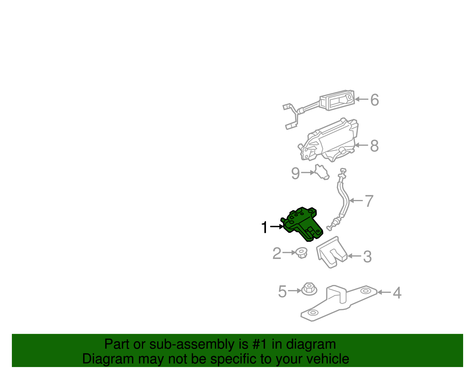 5TA-827-505-D - Lock Actuator 2018-2025 Volkswagen | Wolfsburg Parts Direct