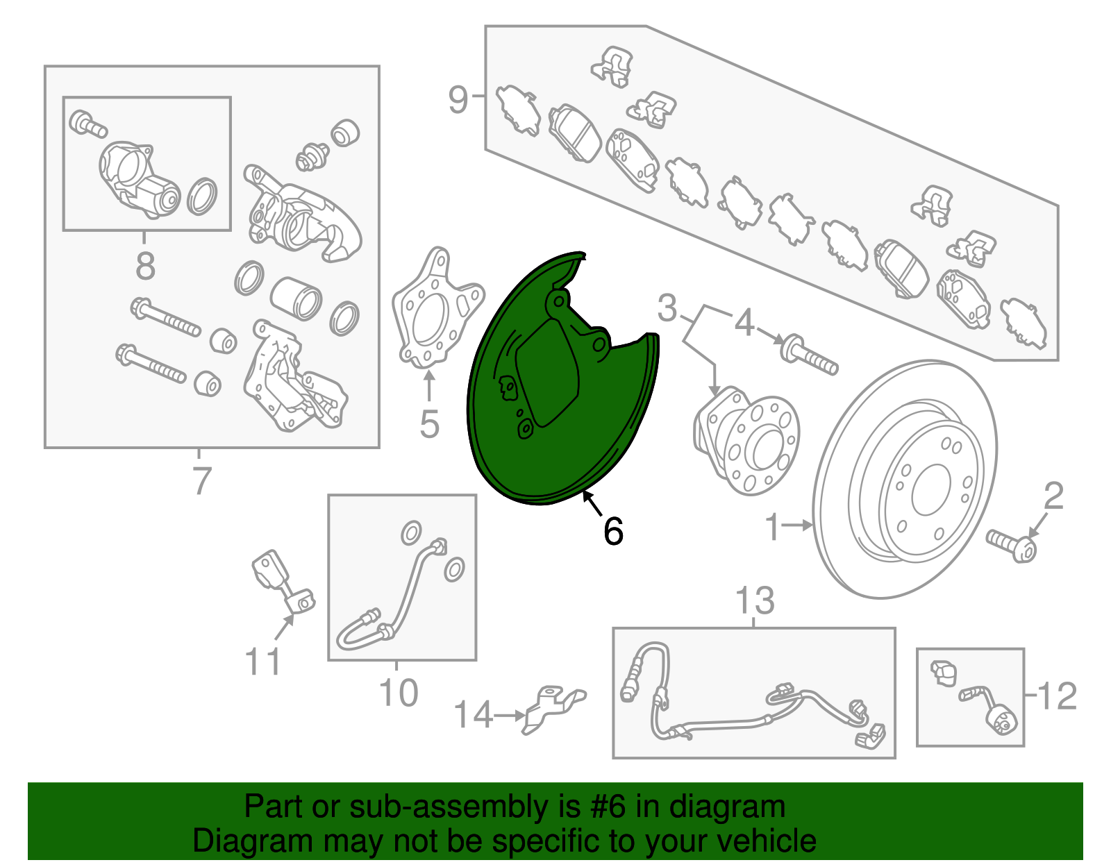 43254-T7W-000 - Backing Plate 2016-2022 Honda HR-V | Honda Parts Online