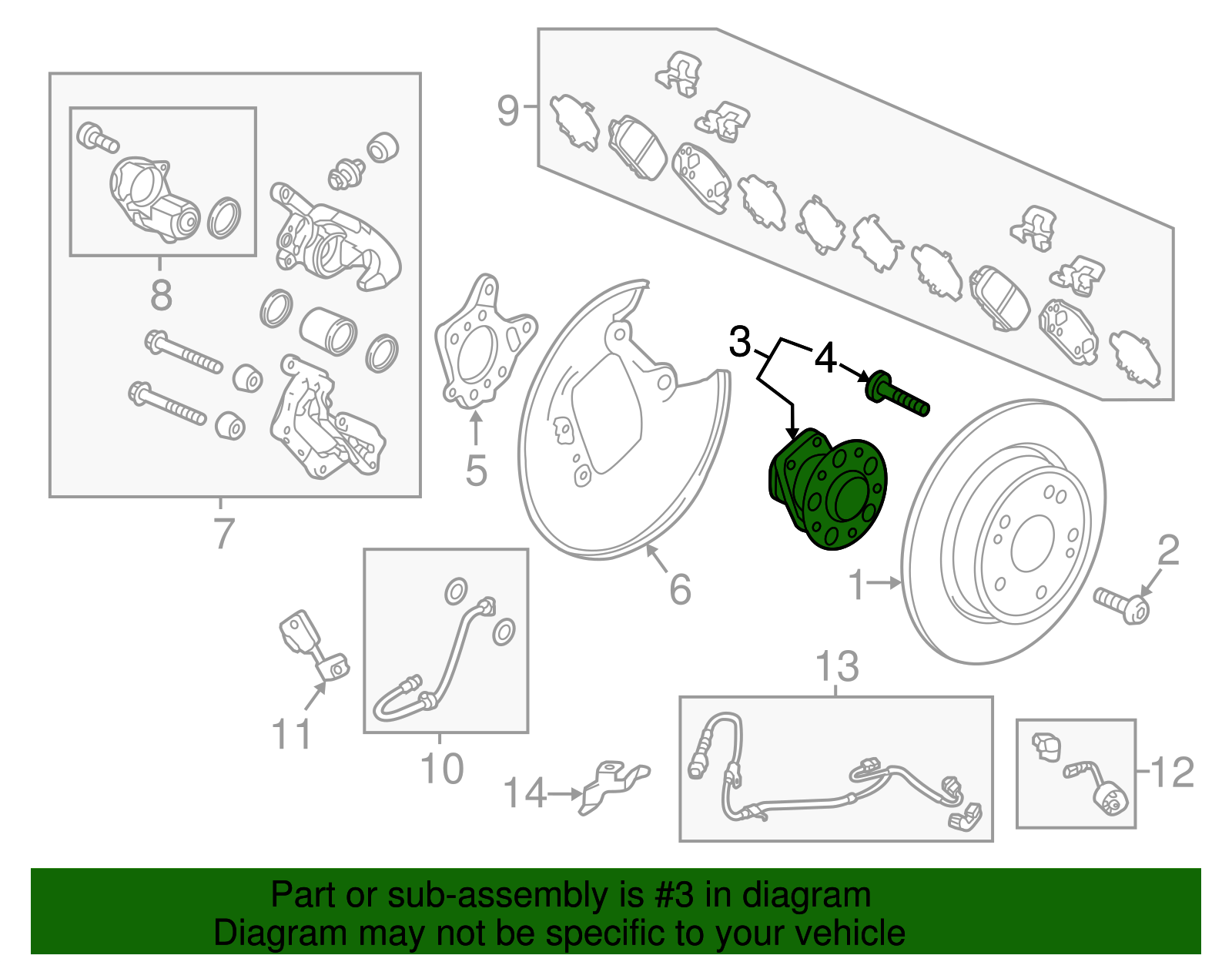 2019-2022 Honda HR-V Hub & Bearing 42200-T7A-J53 | OEM Parts Online