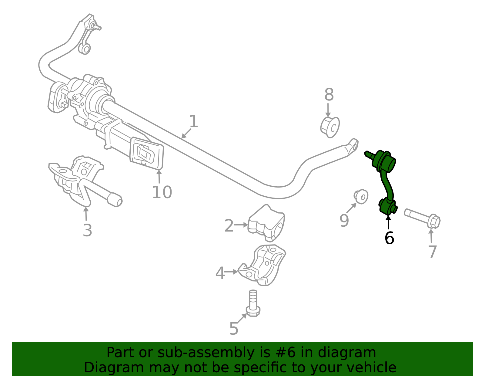 2024-2025 Jeep Stabilizer Bar Link Assembly 68533954AA | Mopar Parts Canada